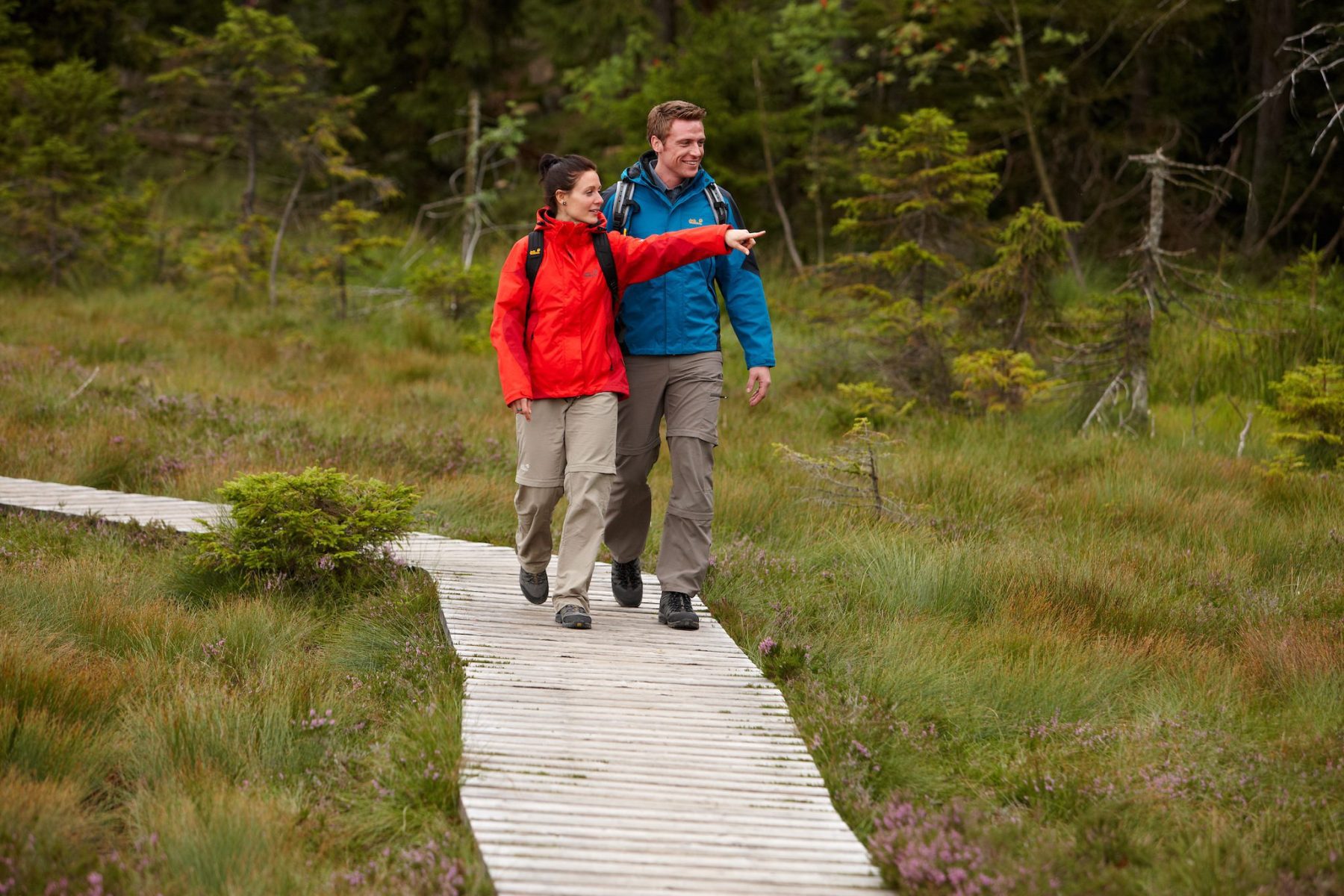 Sprookjesachtig hiken op de Hexen-Stieg trail in het Harz gebergte ...